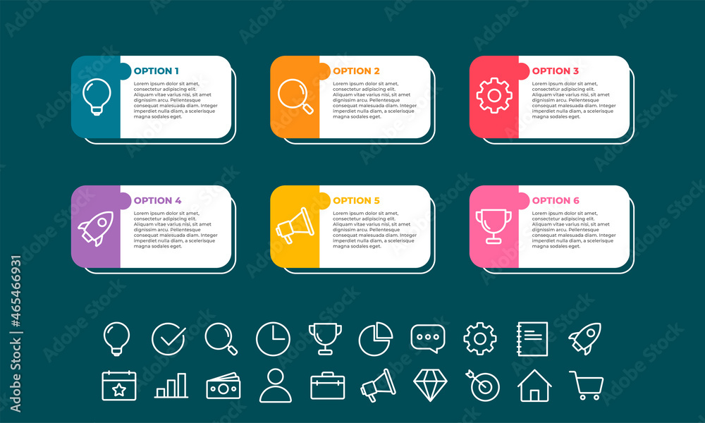 list infographic template design . option infographic template design ...