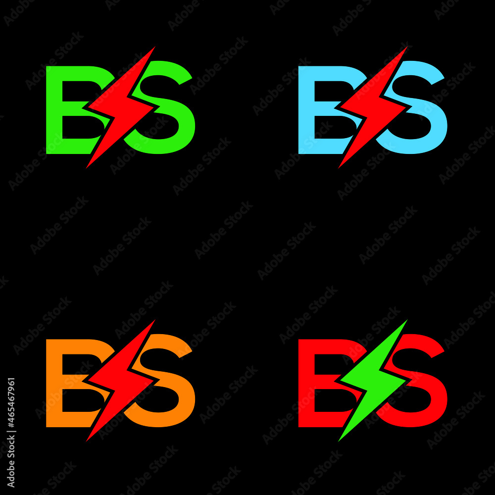 BS logo B S design BS letter logo design Initial letter BS Alphabet BS ...