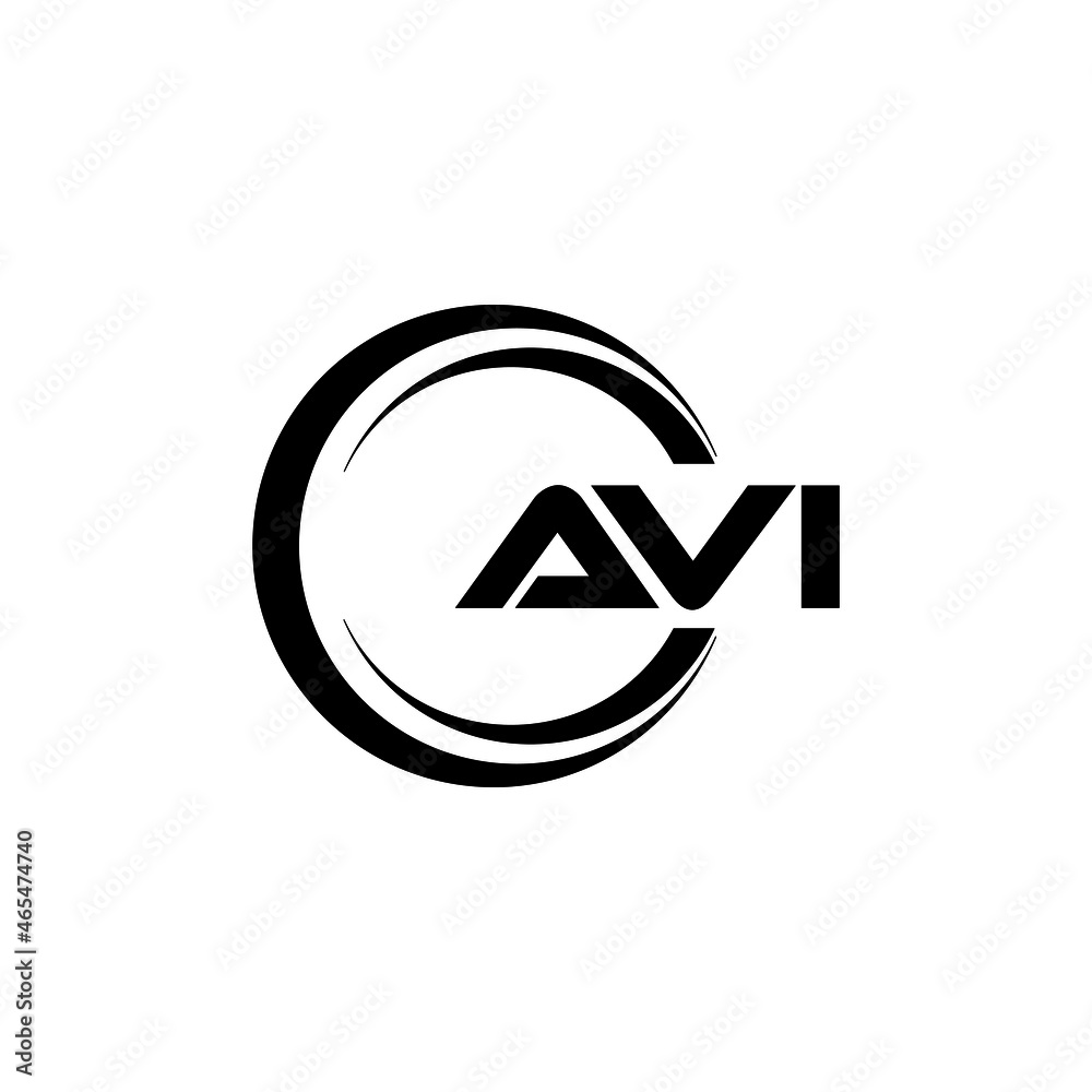 Vettoriale Stock AVI letter logo design with white background in ...