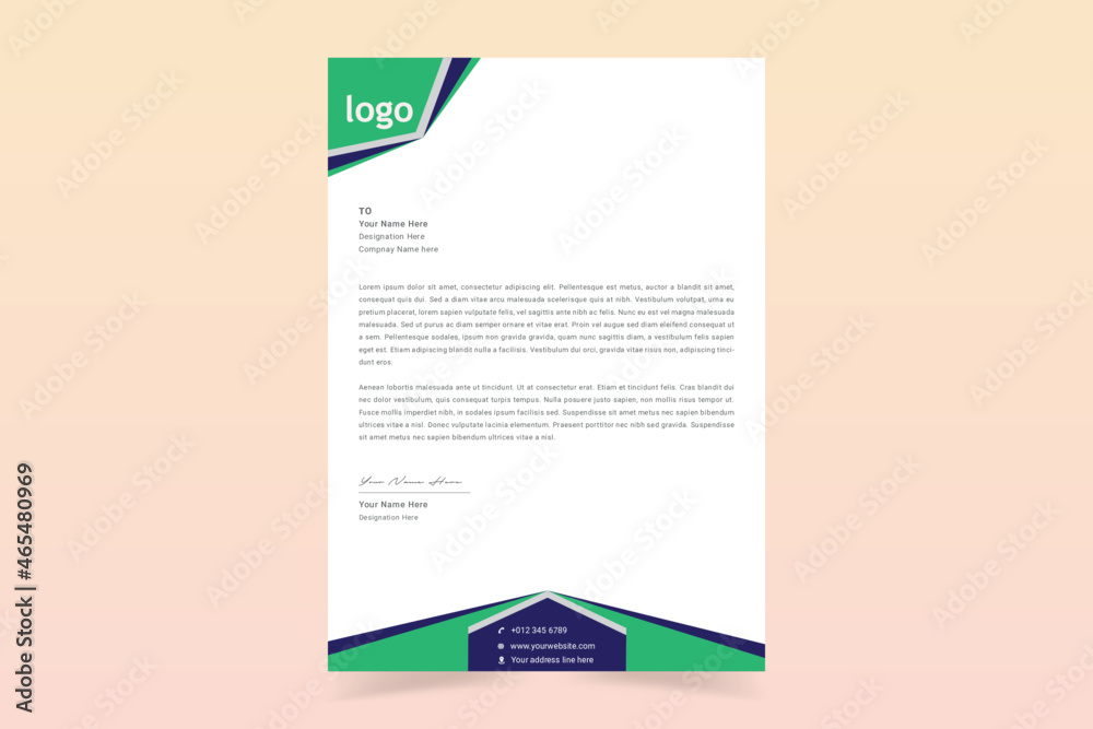 Professional business letterhead design. Corporate Letterhead Templates ...
