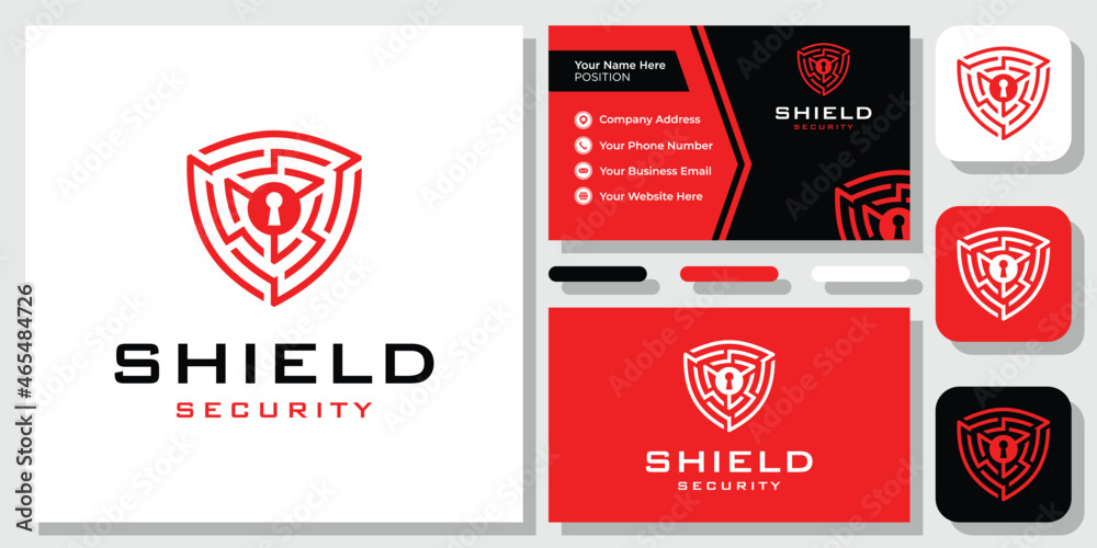 Shield Technology Digital Data Security Protection Internet logo design ...