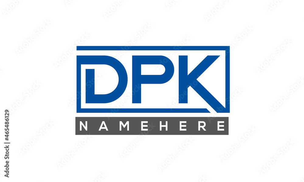 DPK Letters Logo With Rectangle Logo Vector Stock Vector | Adobe Stock