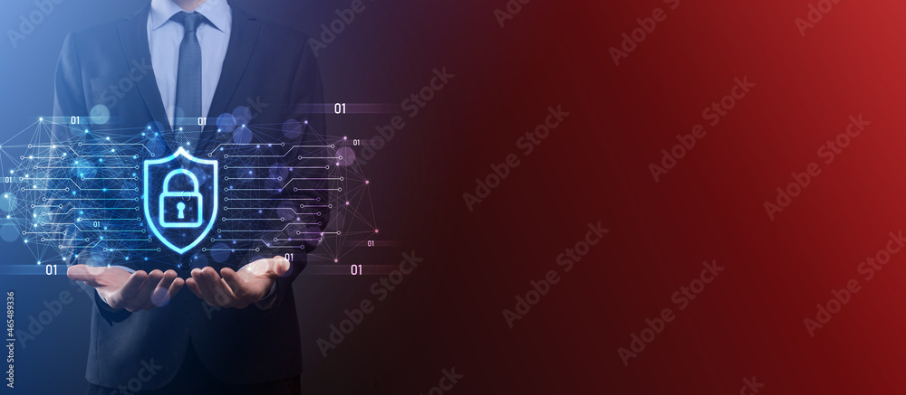 Protection network security computer and safe your data concept ...