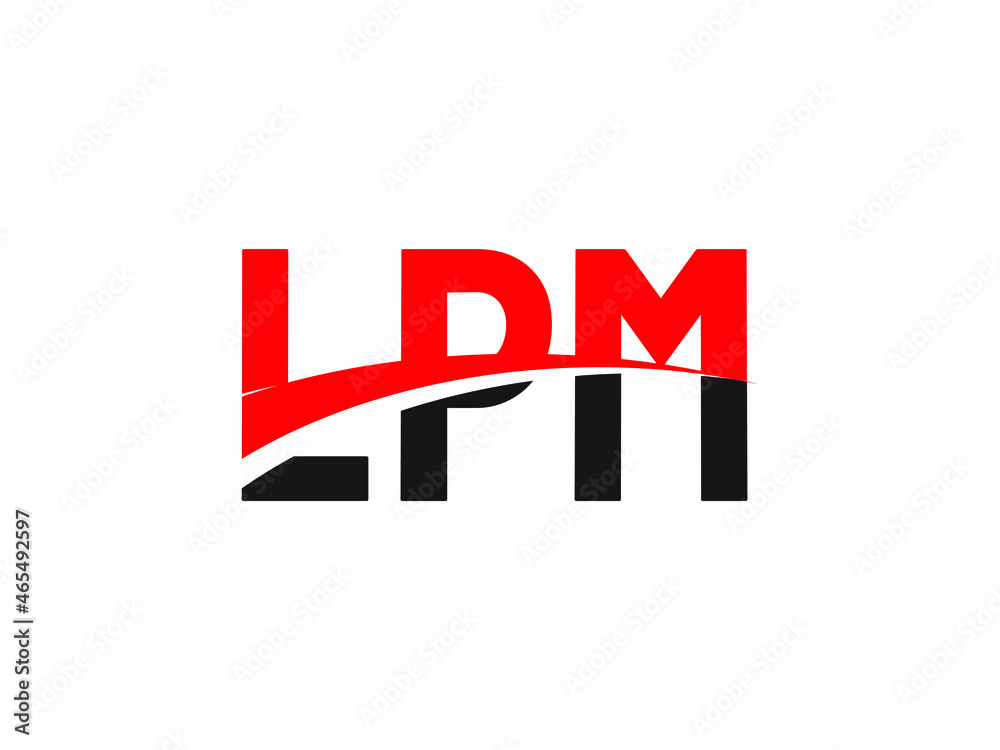LPM Letter Initial Logo Design Vector Illustration Stock Vector | Adobe ...