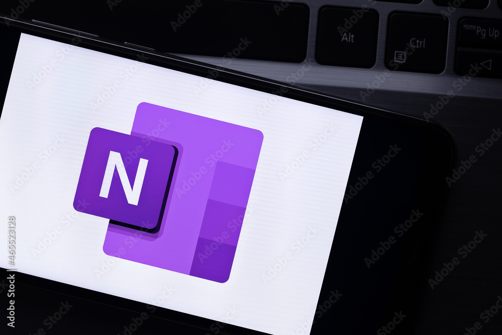 Microsoft OneNote editorial. Illustrative photo for news about ...