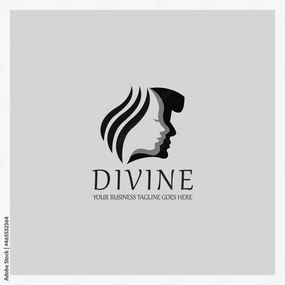 Divine logo design template. Vector illustration Stock-Vektorgrafik ...