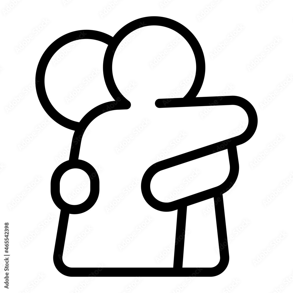 Vetor de hug outline icon do Stock | Adobe Stock