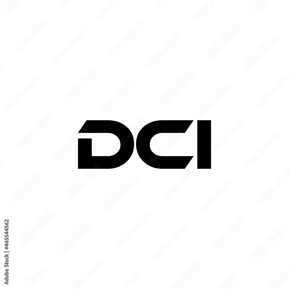 DCI letter logo design with white background in illustrator, vector ...