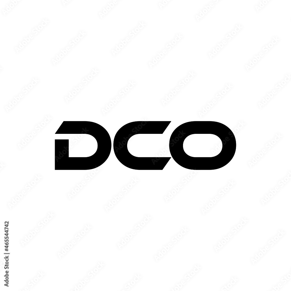 Vecteur Stock DCO letter logo design with white background in ...