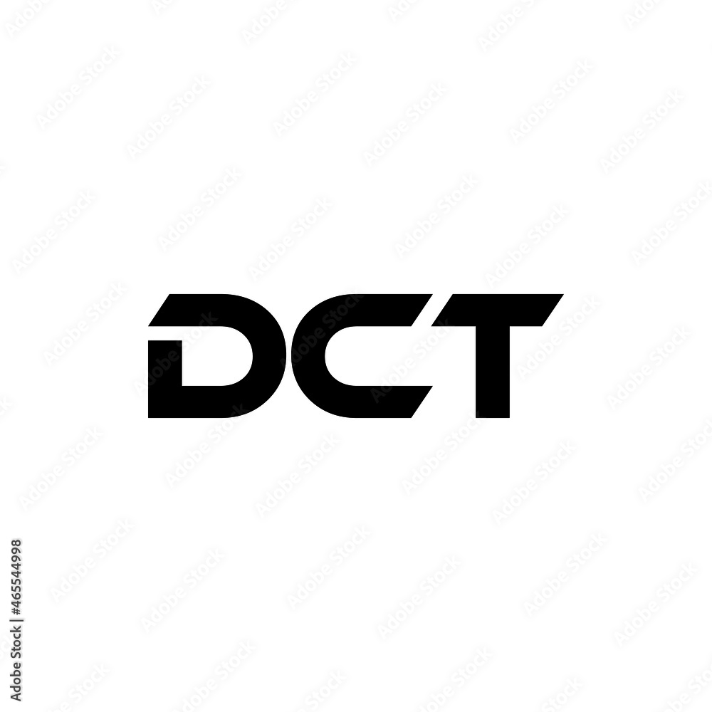 DCT letter logo design with white background in illustrator, vector ...