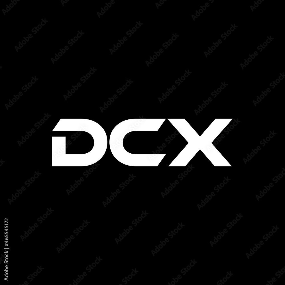 DCX letter logo design with black background in illustrator, vector ...
