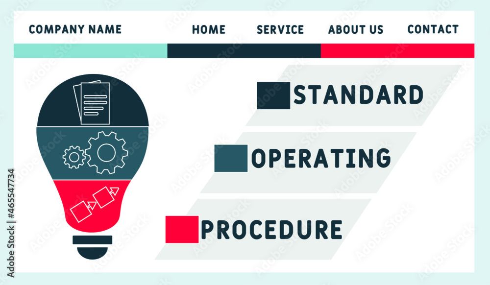 Standard Operating Procedure - SOP acronym. business concept background ...