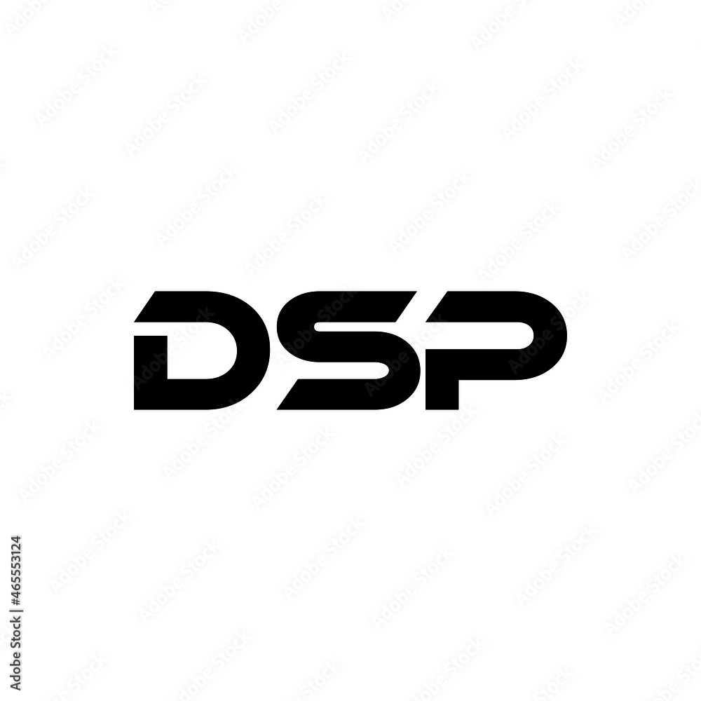 DSP letter logo design with white background in illustrator, vector ...