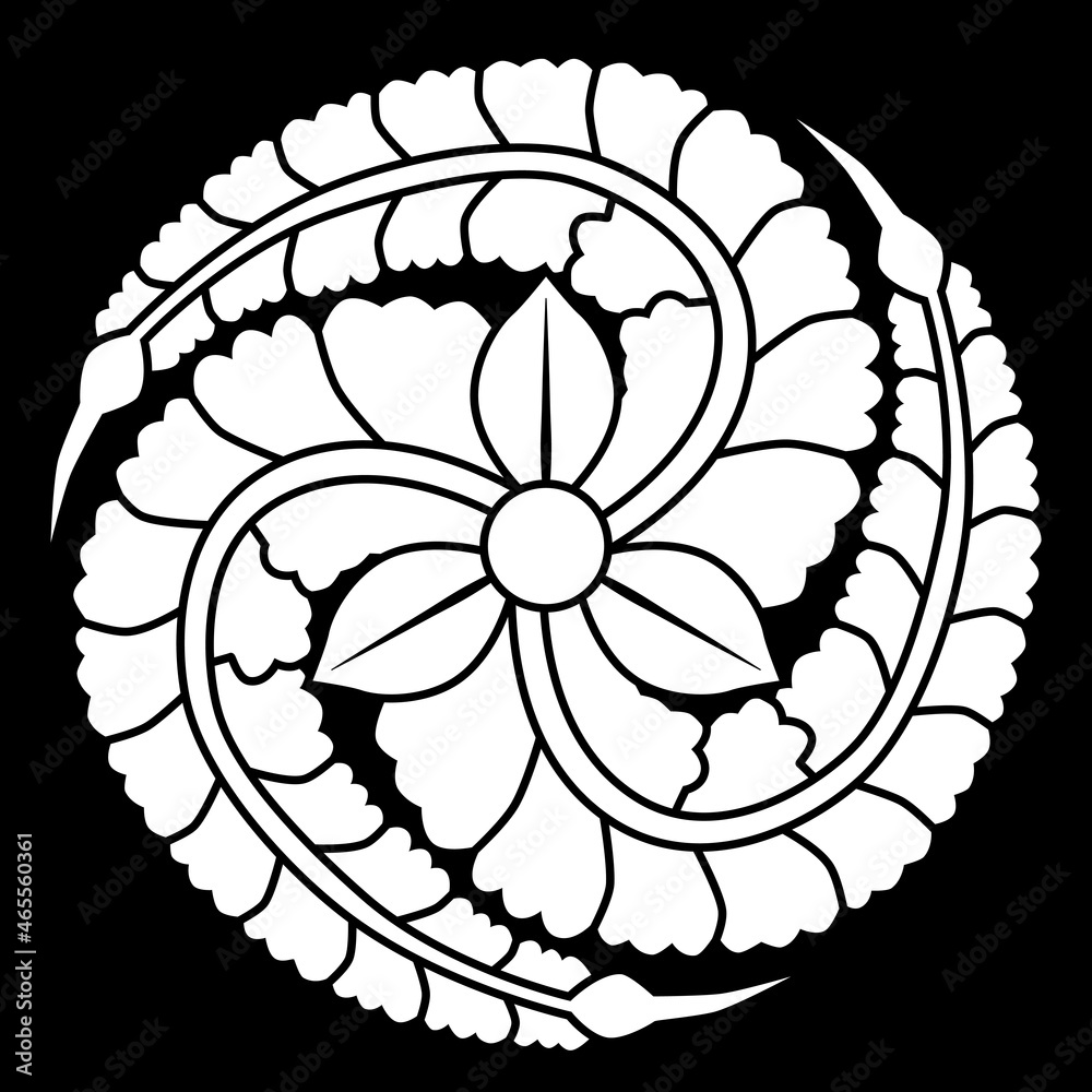 黒田長政の家紋です。三つ藤巴といいます。 Stock ベクター | Adobe Stock