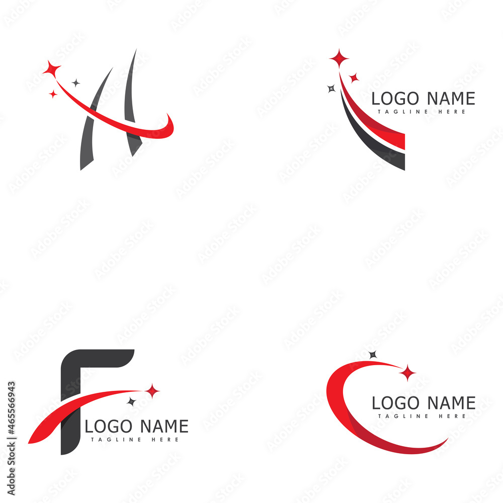 Star logo design template Fast logo Vector Stock Vector | Adobe Stock
