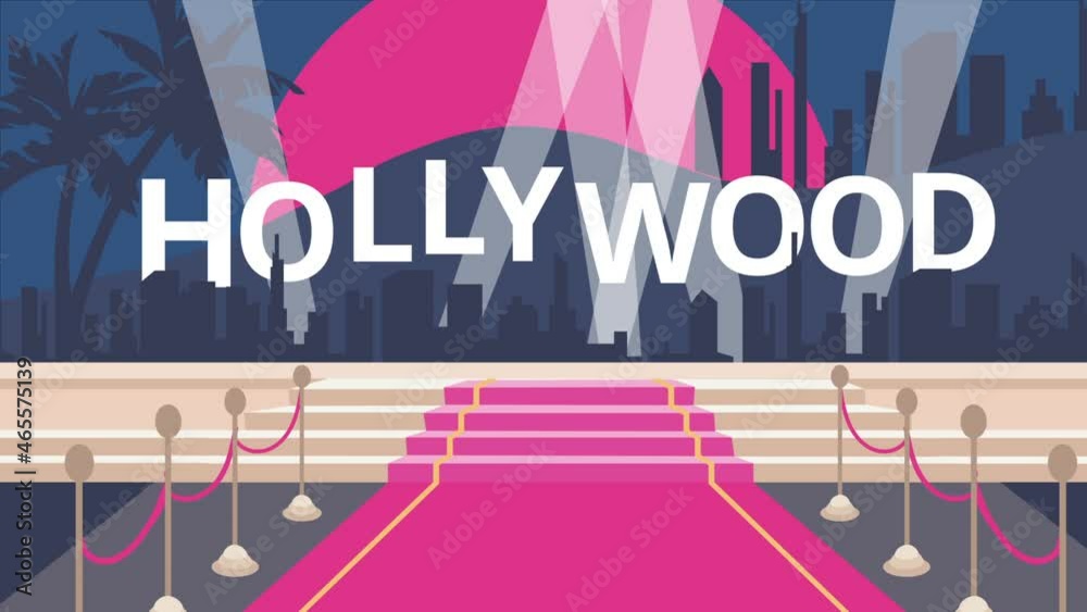 Red carpet concept. Award ceremony for stars in Hollywood. Video ...