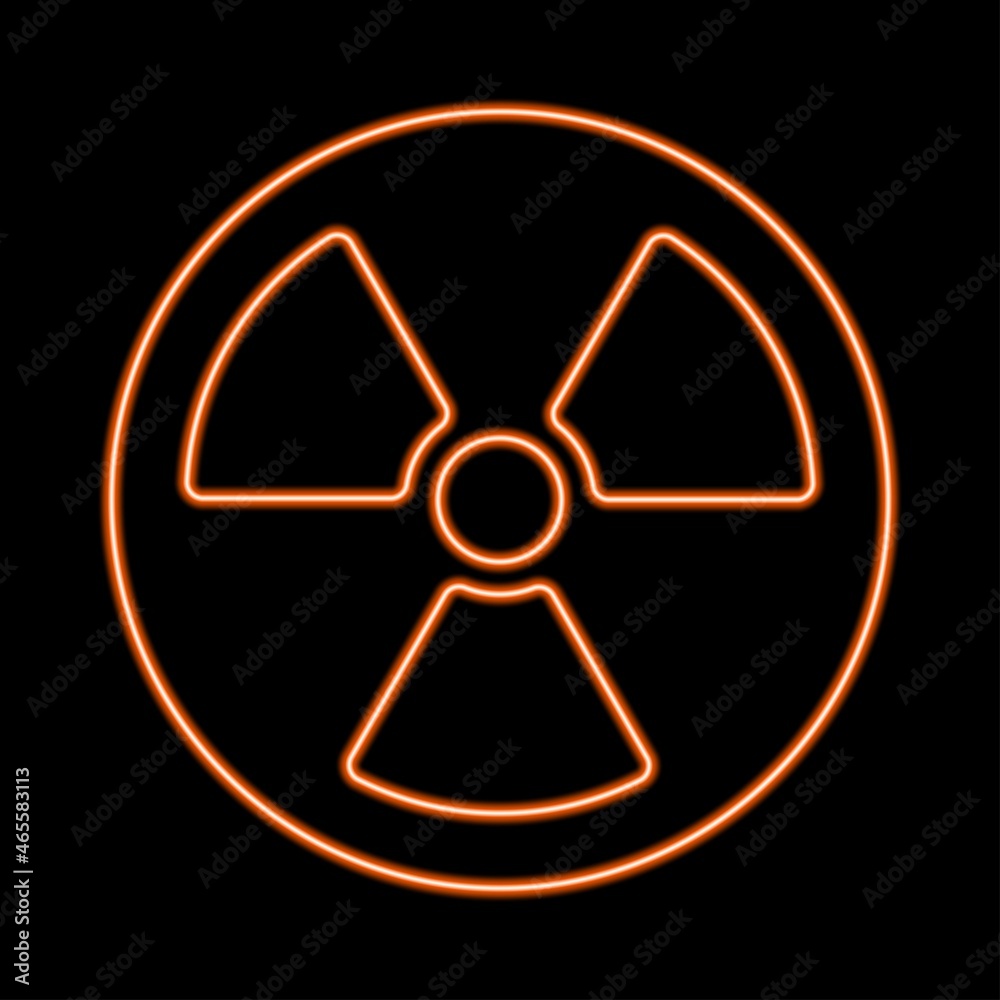 Radioactive neon sign, modern glowing banner design, colorful modern ...