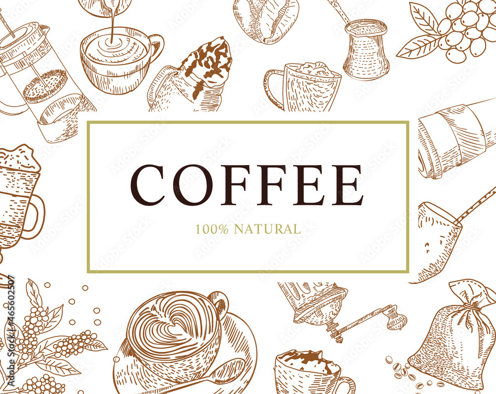 Vektorová grafika „Coffee house menu. Restaurant cafe menu, template ...