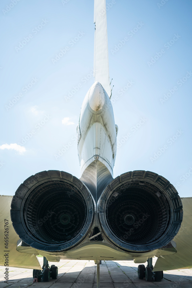 aircraft engine. inside view of an aircraft gas turbine engine. unique ...