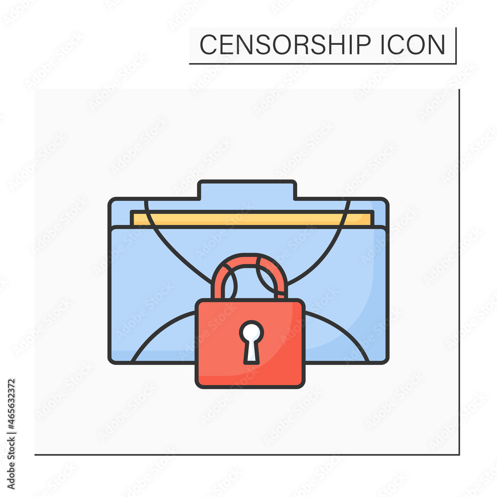 Classified color icon. Officially secret. Accessible only to authorized ...