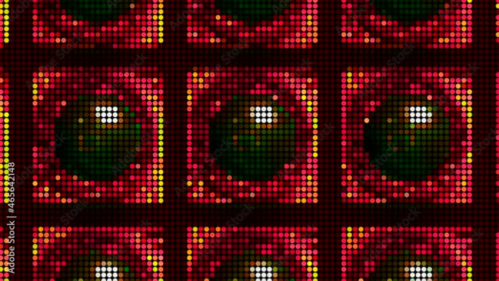 Stockvideo Pixel image of balls in squares. Motion. Beautiful retro ...