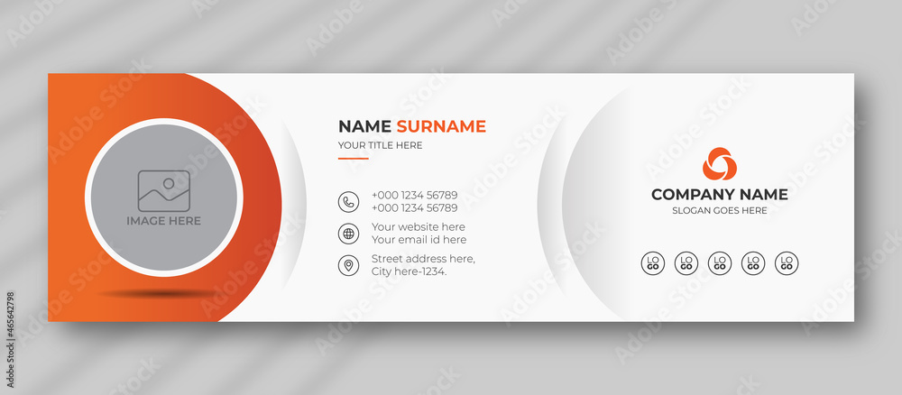 Corporate business multi purpose email signature templates. Stock ...