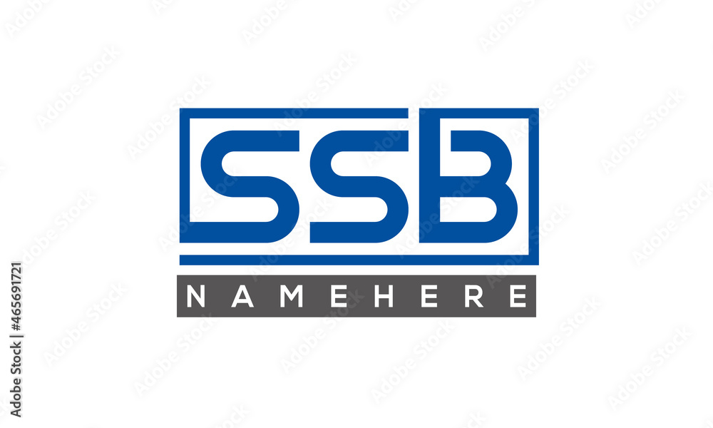 SSB Letters Logo With Rectangle Logo Vector Stock Vector | Adobe Stock