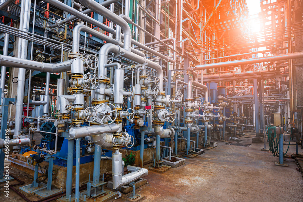 Valve refinery plant equipment for pipeline oil and gas valves at gas ...