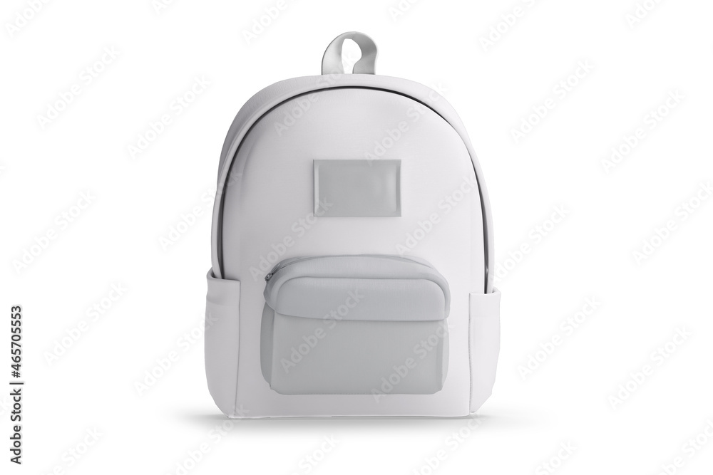 School backpack Mock up isolated on a white background.3d rendering ...