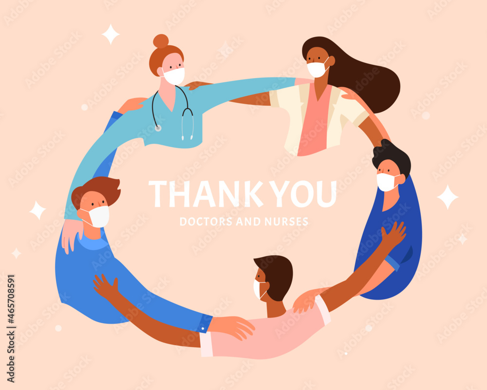 Thank you medical team Stock Vector | Adobe Stock