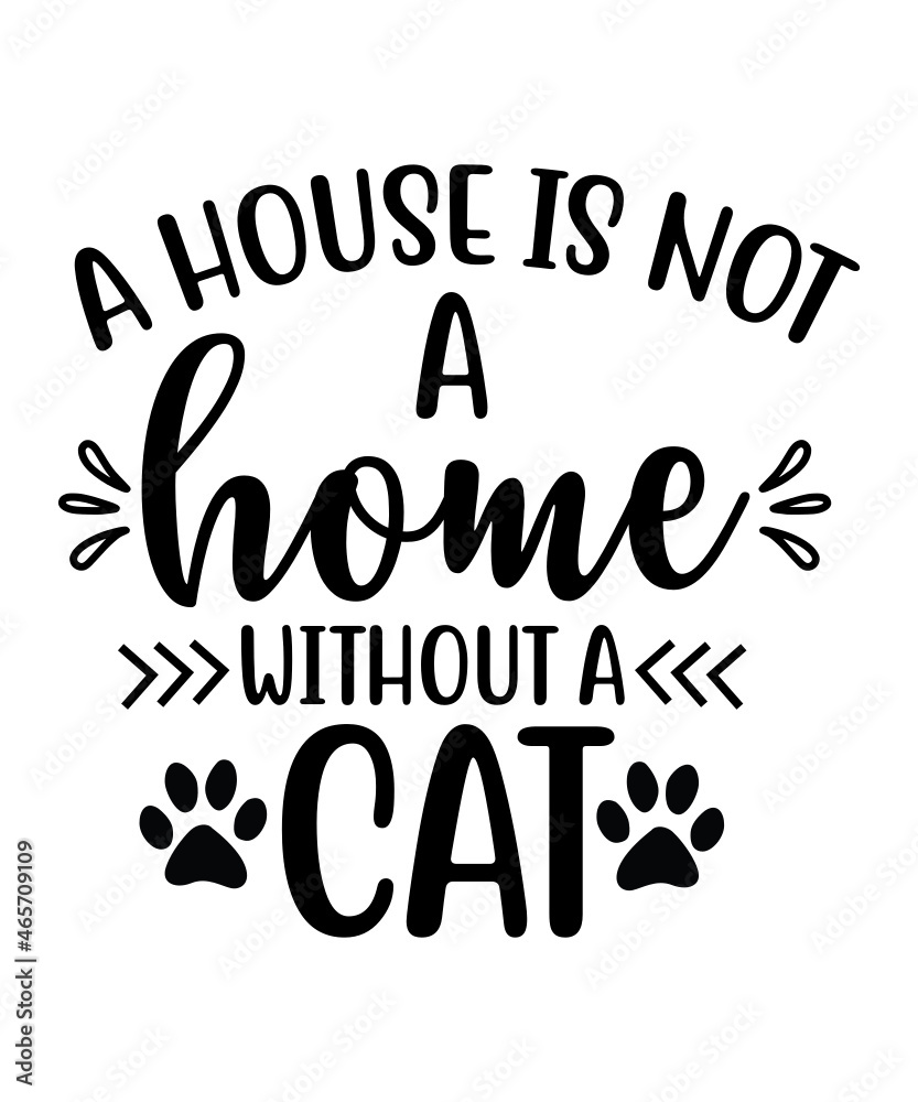 Vetor de Funny Cat SVG Bundle, Cat SVG, Kitten SVG, Cat lady svg, crazy ...