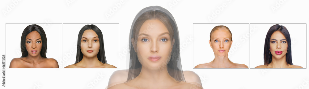 Morphing example - various women of different nationalities on a fake ...