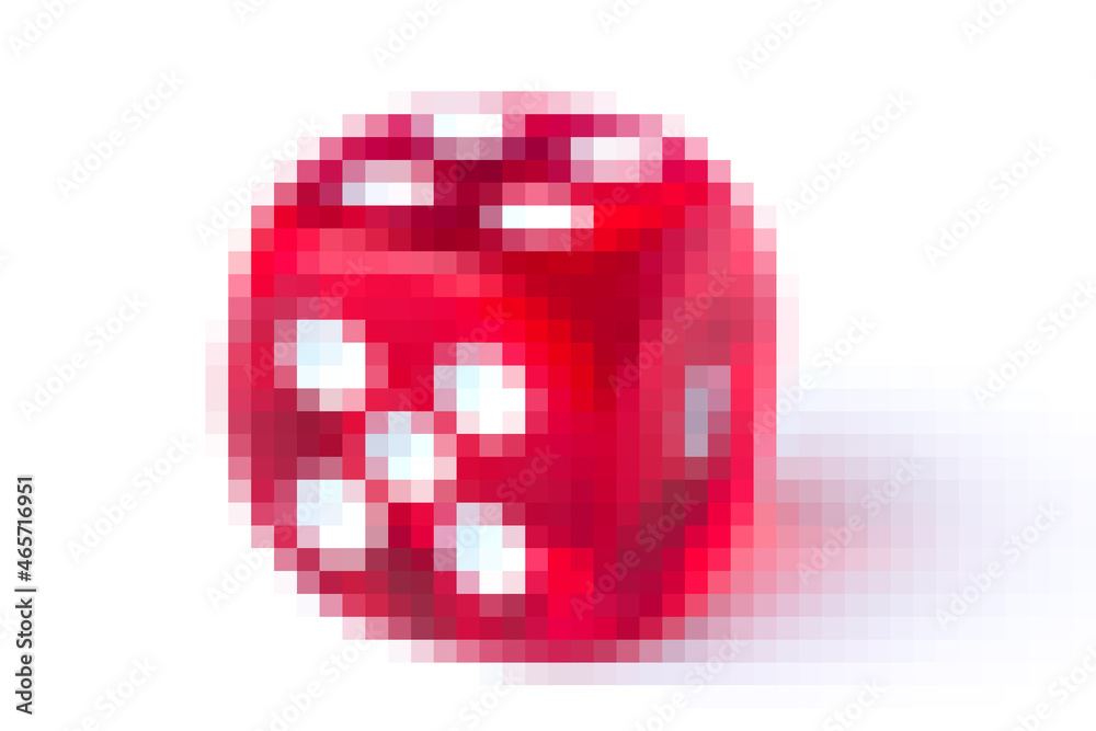 Pixel Art Cube Stock Illustration | Adobe Stock