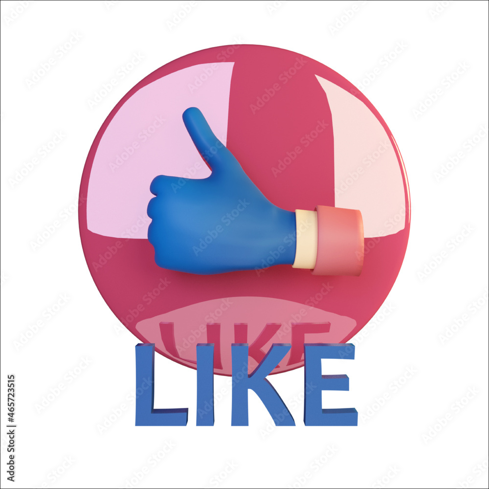 3d emoji emoticon like isolated transparent background Stock Vector ...