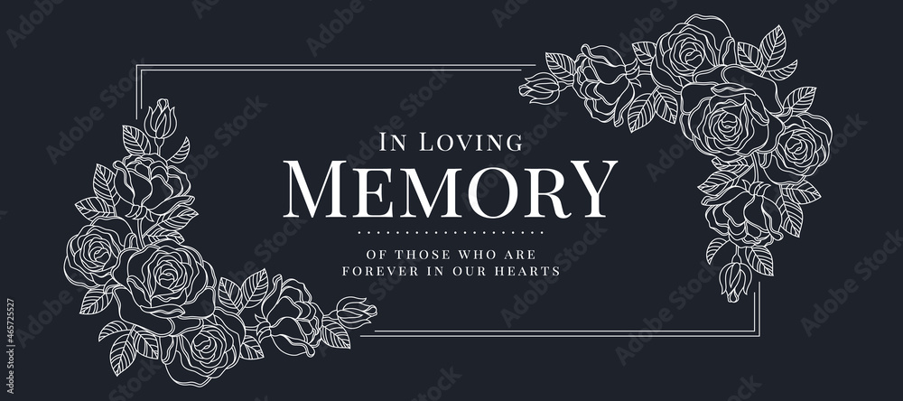 In loving memory of those who are forever in our hearts text with line ...