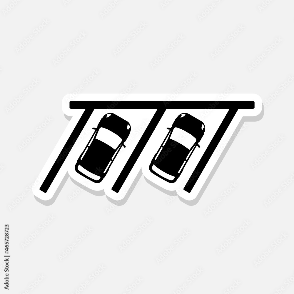 Parking lot sticker icon for web design isolated on white background ...
