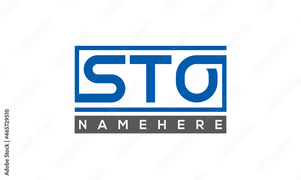STO Letters Logo With Rectangle Logo Vector Stock Vector | Adobe Stock