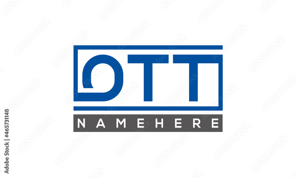 OTT Letters Logo With Rectangle Logo Vector Stock Vector | Adobe Stock