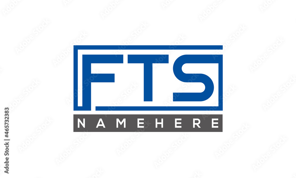 FTS Letters Logo With Rectangle Logo Vector Stock Vector | Adobe Stock