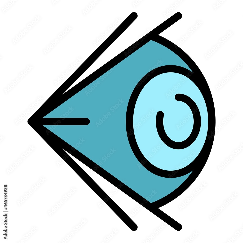 Human eye side view icon. Outline human eye side view vector icon color ...