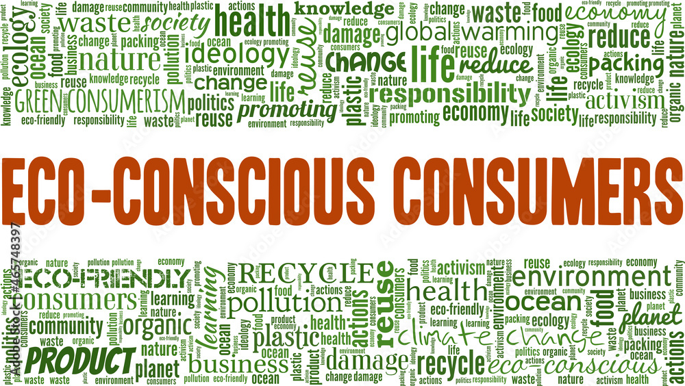 Eco-Conscious Consumers vector illustration word cloud isolated on ...