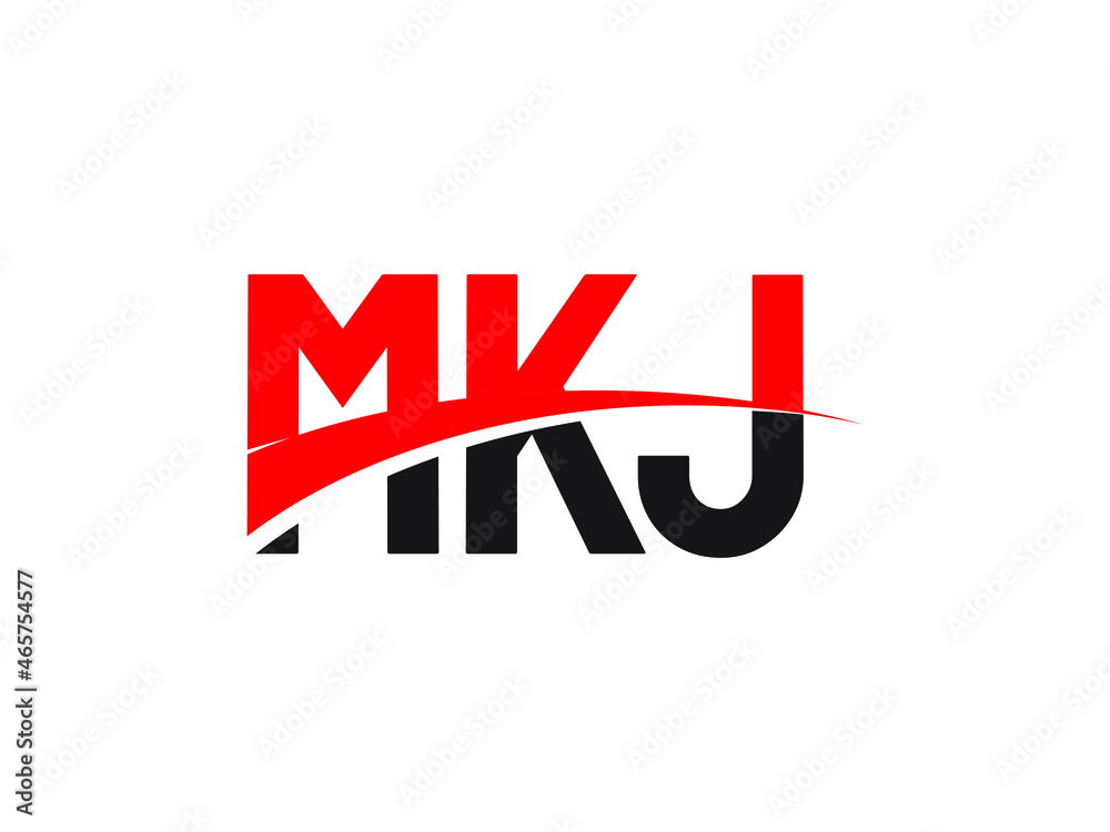 MKJ Letter Initial Logo Design Vector Illustration Stock Vector | Adobe ...