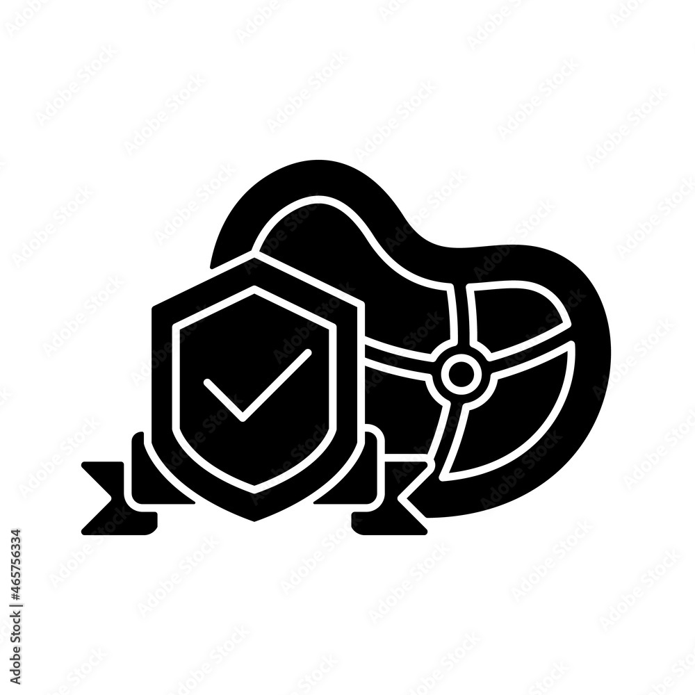 Food safety black glyph icon. Food hygiene. Foodborne illness ...