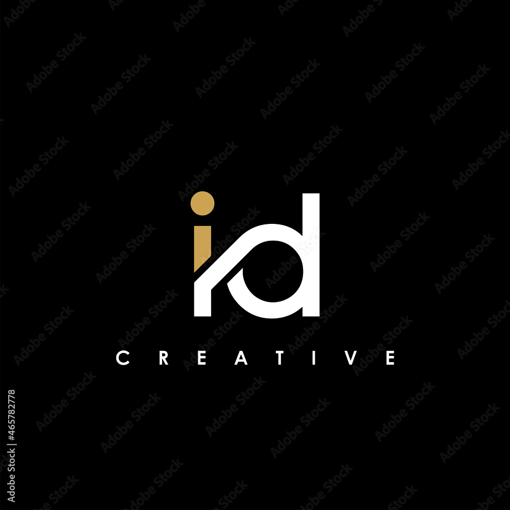 ID Letter Initial Logo Design Template Vector Illustration Stock Vector ...