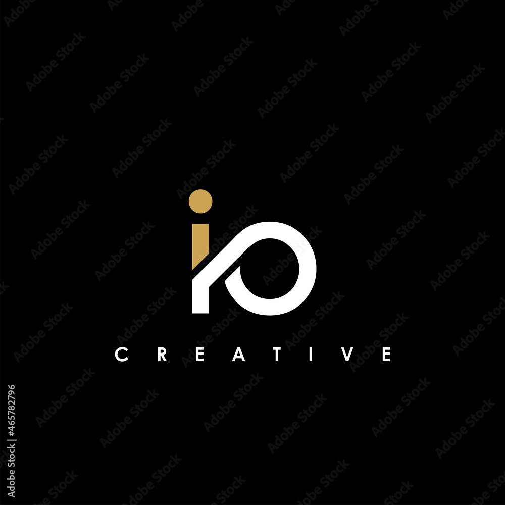 IO Letter Initial Logo Design Template Vector Illustration Stock Vector ...