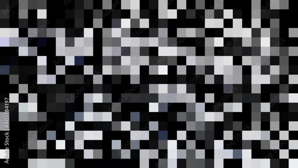 Black and white square 8 bit pixel background, pixel cube ...