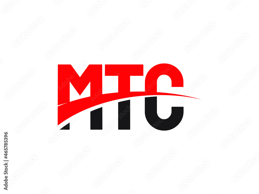 MTC Letter Initial Logo Design Vector Illustration Stock Vector | Adobe ...