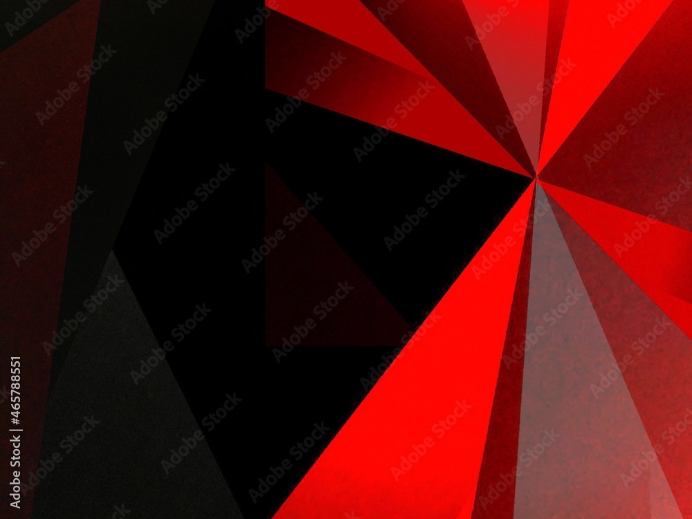 Colorful abstract red and black geometric triangle shape decorative ...