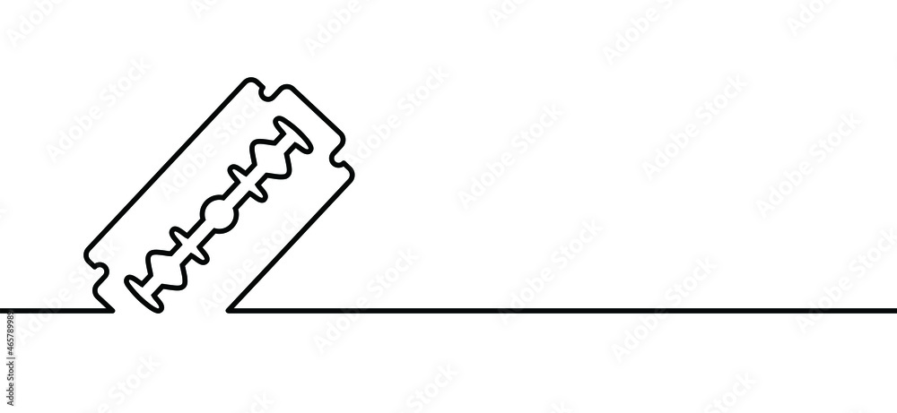 Razor blade sign. Vector shaving razor icon. No Shave or shaving ...