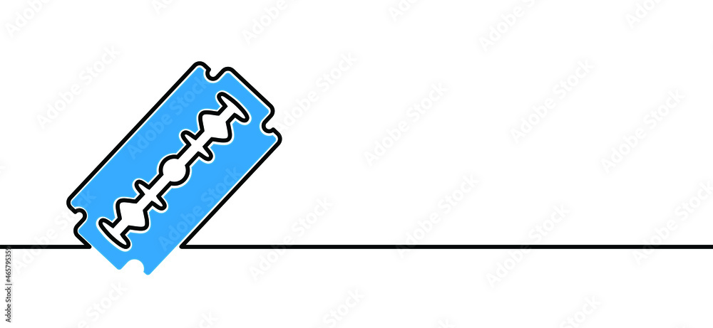 Razor blade sign. Vector shaving razor icon. No Shave or shaving ...